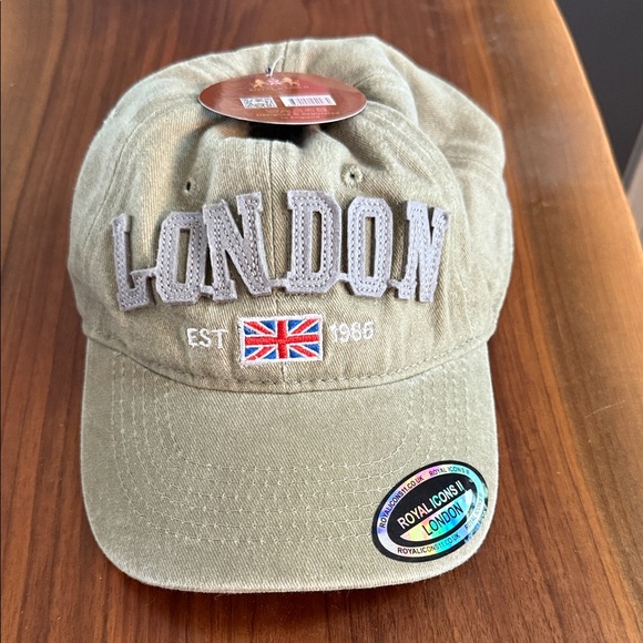 Accessories | London Embroidered Cap In Olive Green | Poshmark